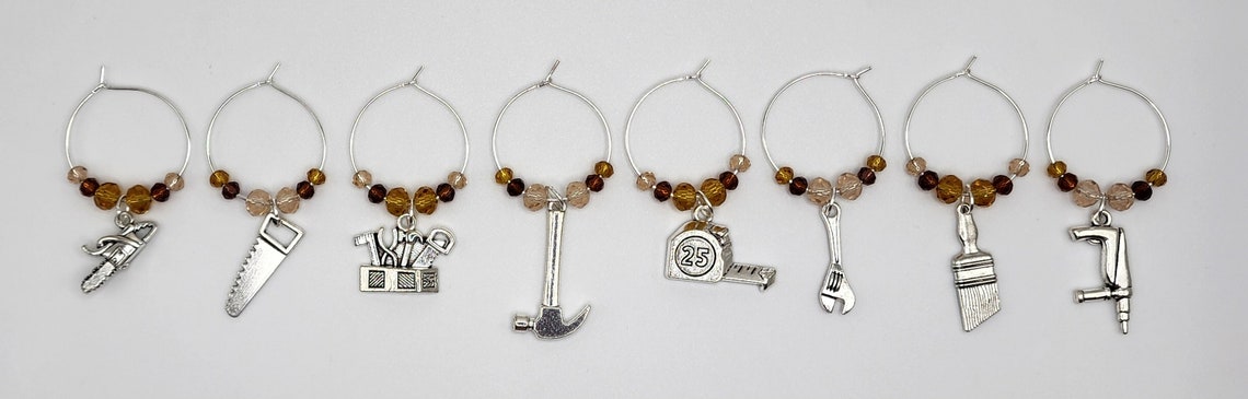 NEW! Handyman, Decorator, DIY, Construction, Builder, Wine Charms ...