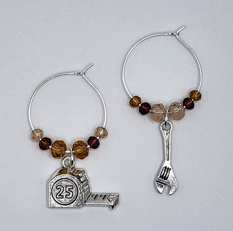 NEW! Handyman, Decorator, DIY, Construction, Builder, Wine Charms ...