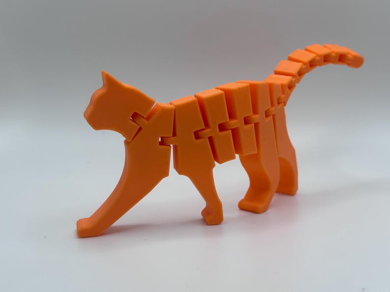 Flexible Cat 3D Printed Cat - Etsy