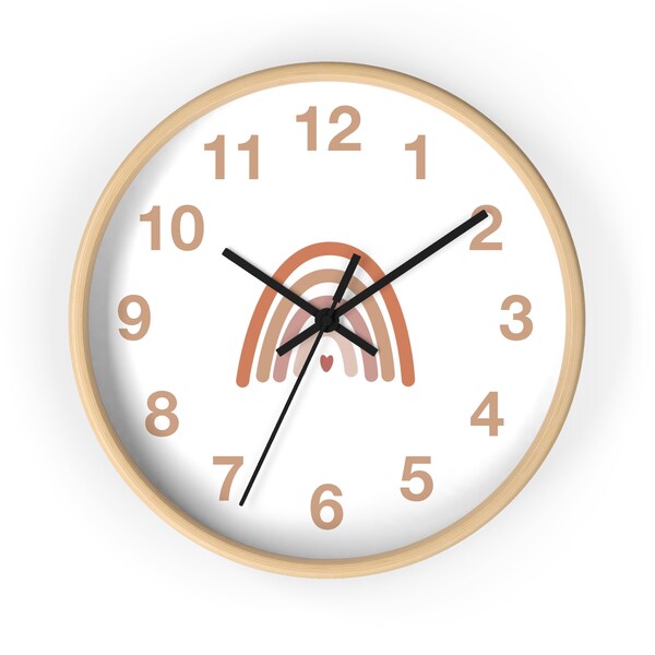 Rainbow Wall Clock - Etsy