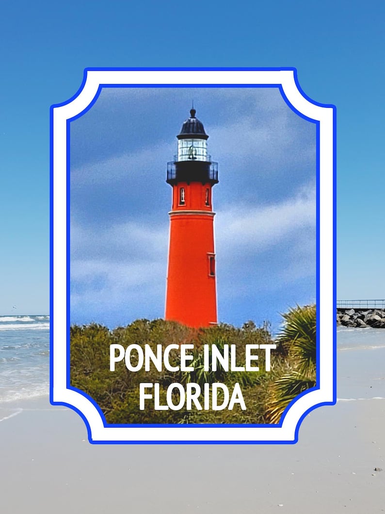 Ponce Inlet Lighthouse Vinyl Decal Sticker - Etsy