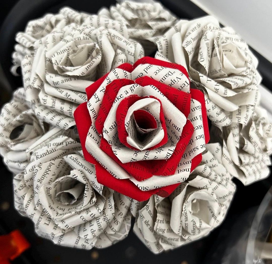 Magically Themed Book Roses - Etsy
