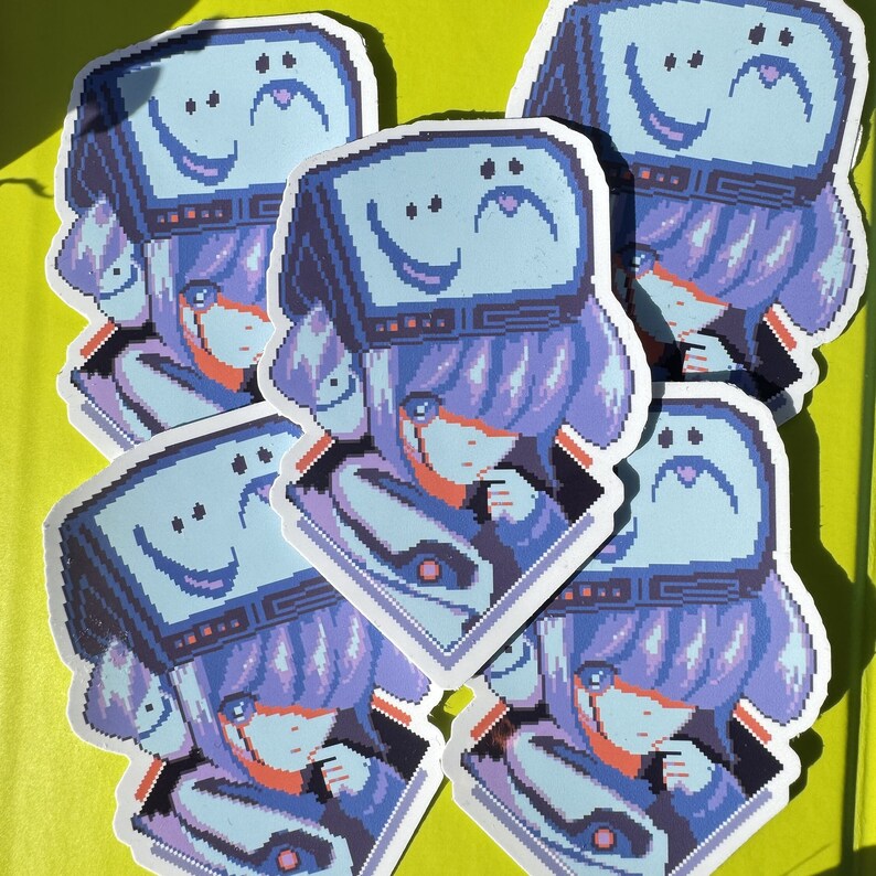 Cyberpunk Stickers Keylocker Stickers, Anime Stickers, Pixel Art ...