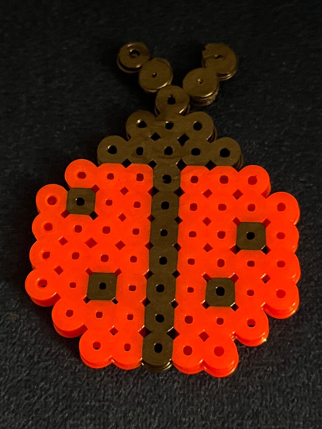 Ladybug Made Out of Red and Black Perler Beads. - Etsy