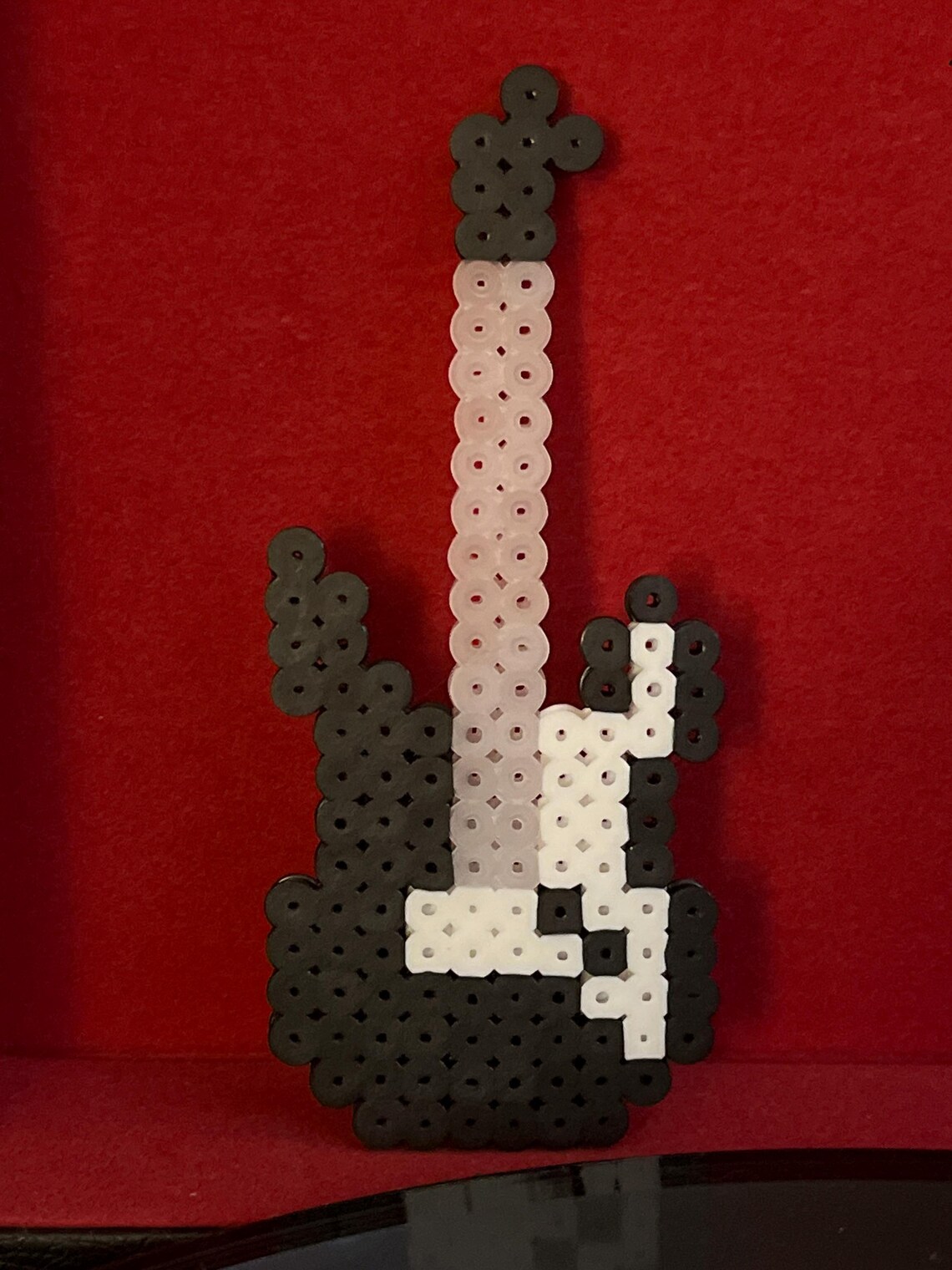 Guitar Made Out of Black and White Perler Beads. - Etsy