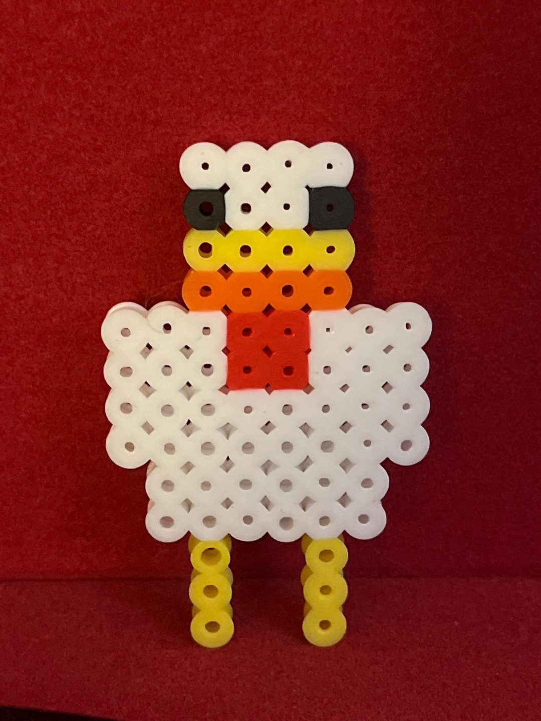 Minecraft Chicken Made Out of Perler Melty Beads. - Etsy