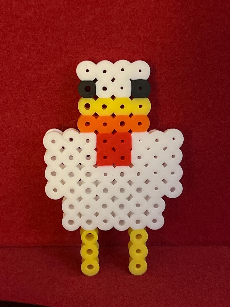 Minecraft Chicken Made Out of Perler Melty Beads. - Etsy