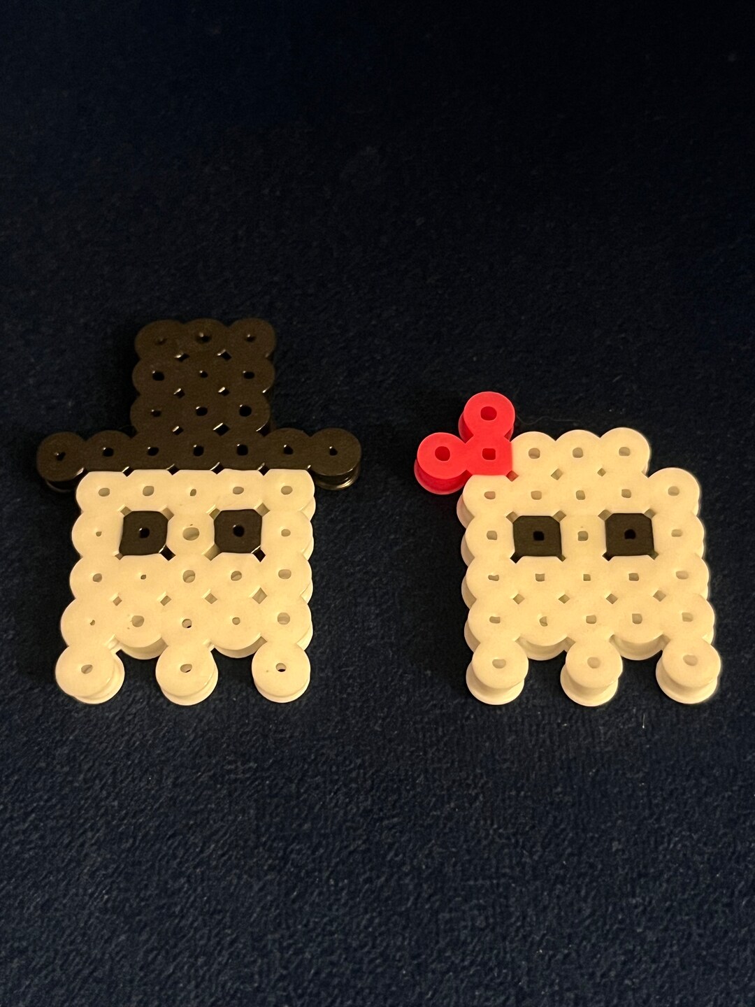 2 Ghosts Made Out of Perler Melty Beads. - Etsy