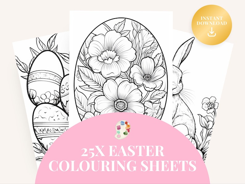 25 Easter Colouring Pages for Kids – Printable Mix & Match Easter ...