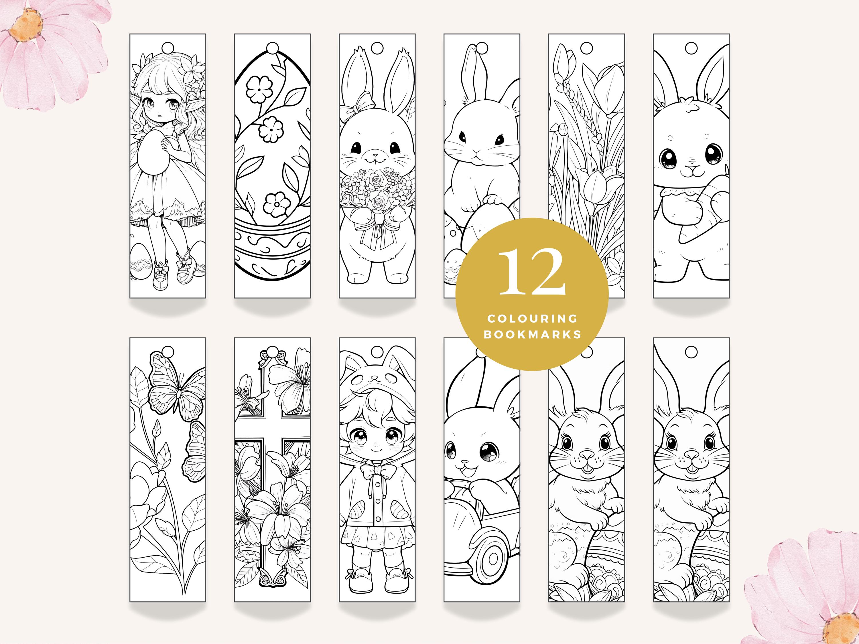 Easter Colouring Bookmarks for Kids - Printable DIY Easter Activity ...