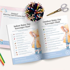 Printable Rainy Day Scavenger Hunt for Kids | Indoor & Outdoor Activity ...