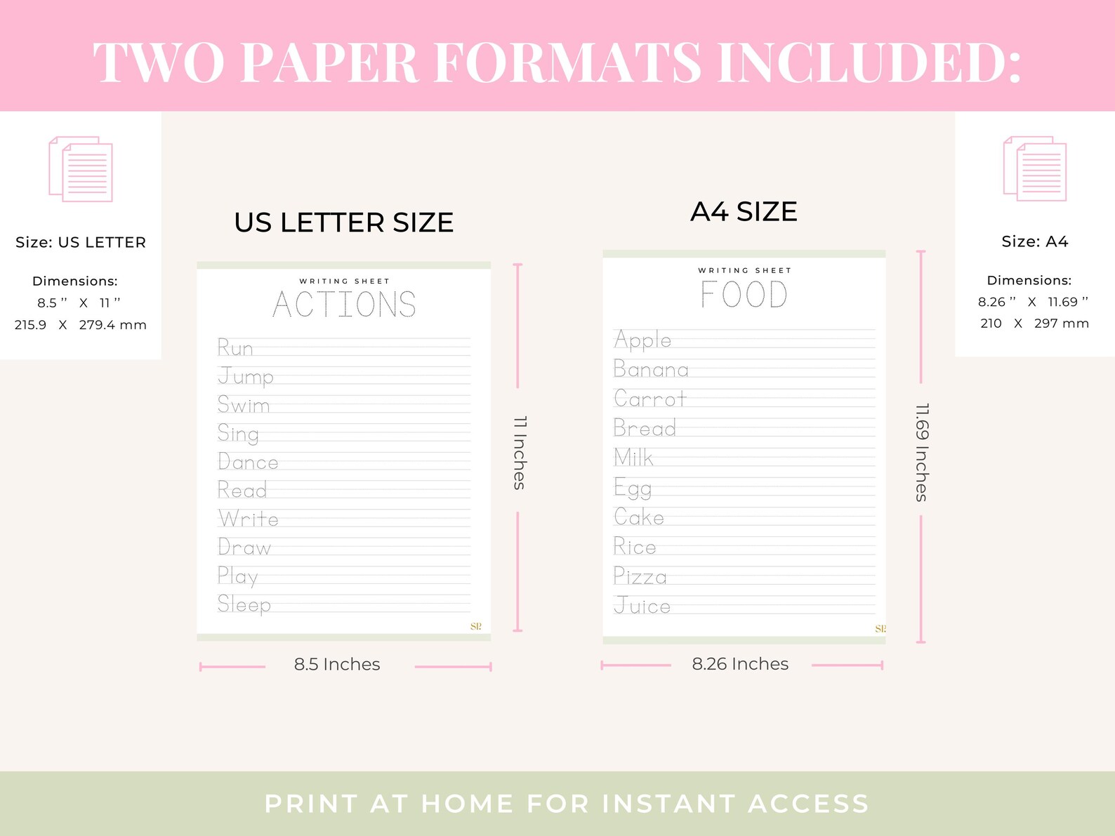 Printable Kids’ Writing Practice Sheets | Handwriting & Word Tracing ...