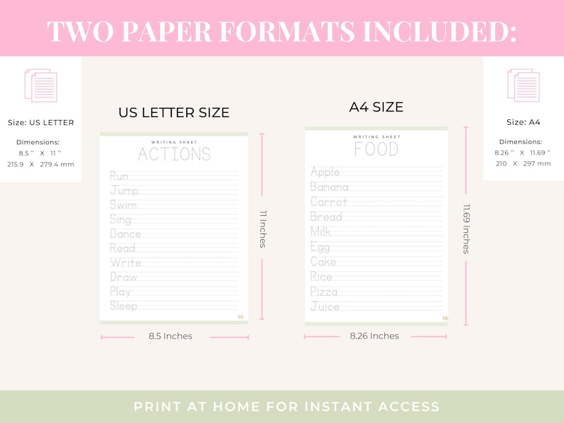 Printable Kids’ Writing Practice Sheets | Handwriting & Word Tracing ...
