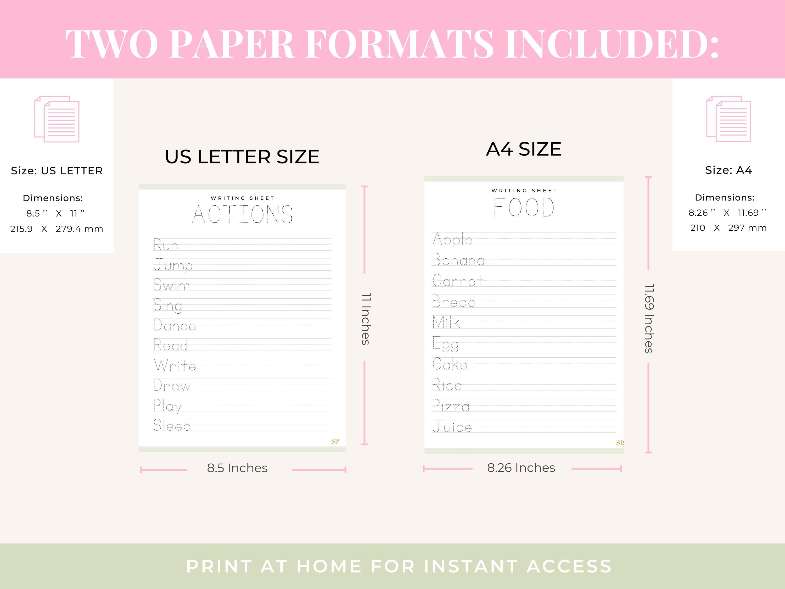 Printable Kids’ Writing Practice Sheets | Handwriting & Word Tracing ...