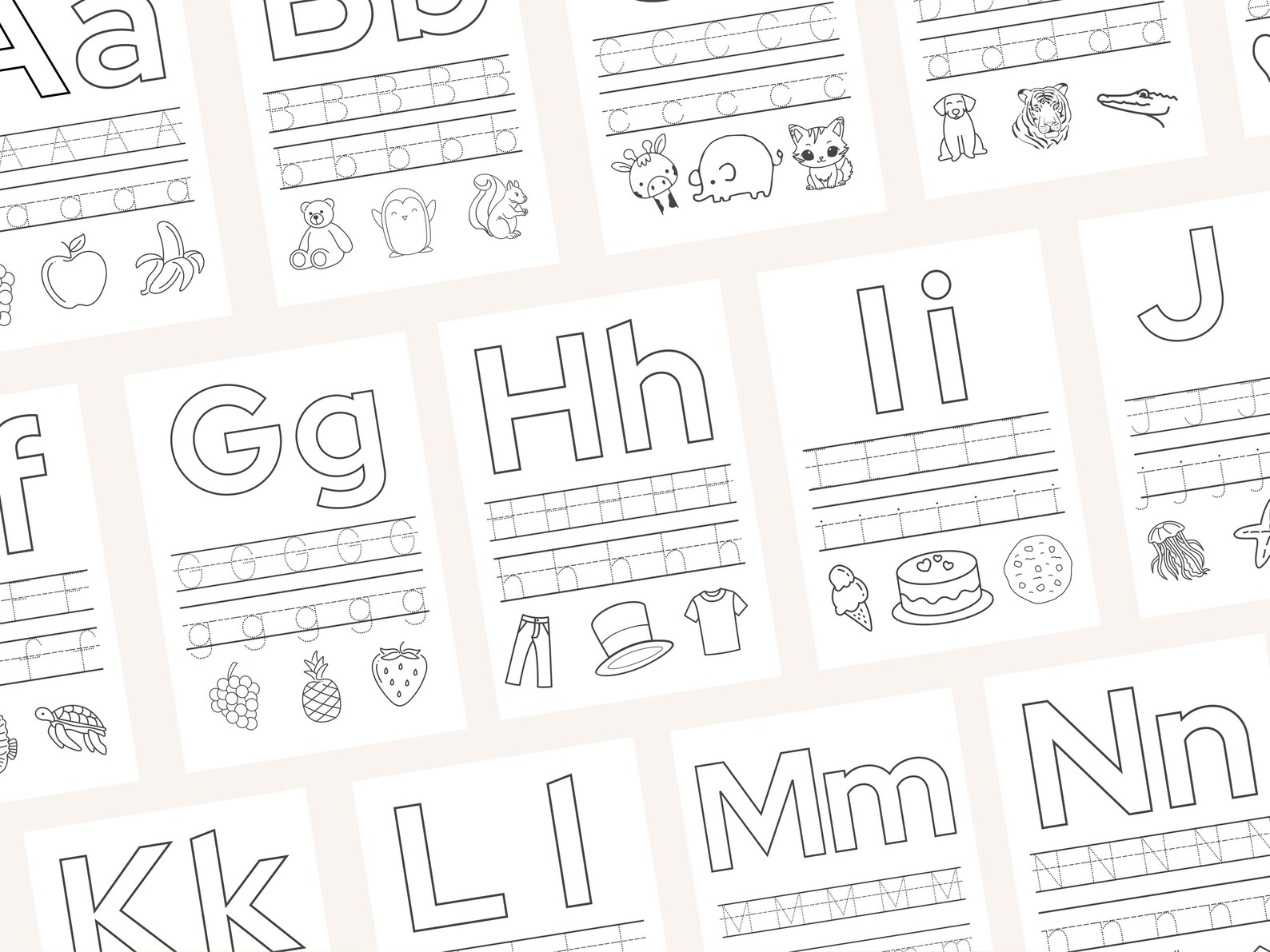 Printable Alphabet Learning Sheets for Kids – ABC Tracing, Colouring ...