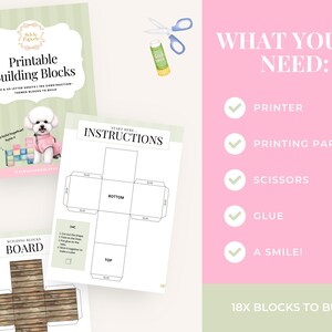 Printable DIY Construction-themed Building Blocks - Paper Toy Template ...