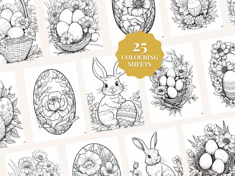 25 Easter Colouring Pages for Kids – Printable Mix & Match Easter ...
