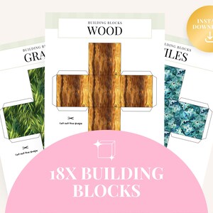 Printable DIY Construction-themed Building Blocks - Paper Toy Template ...