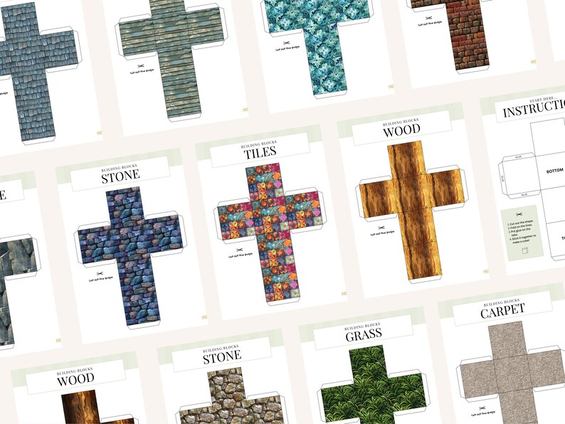 Printable DIY Construction-themed Building Blocks - Paper Toy Template ...