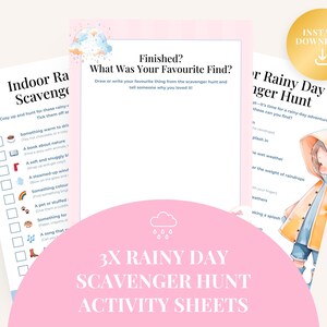 Printable Rainy Day Scavenger Hunt for Kids | Indoor & Outdoor Activity ...