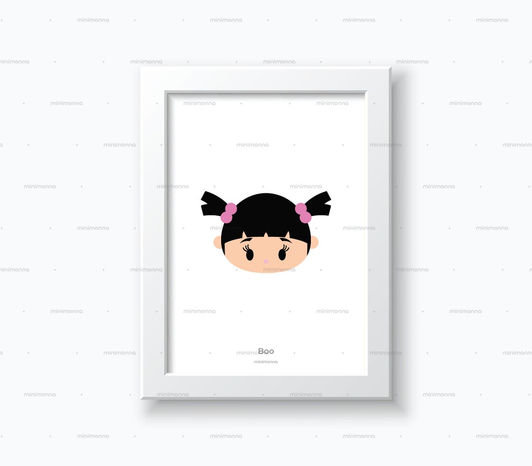 Boo Poster, Monsters Inc. Poster, Pixar Poster, Cartoon Poster ...