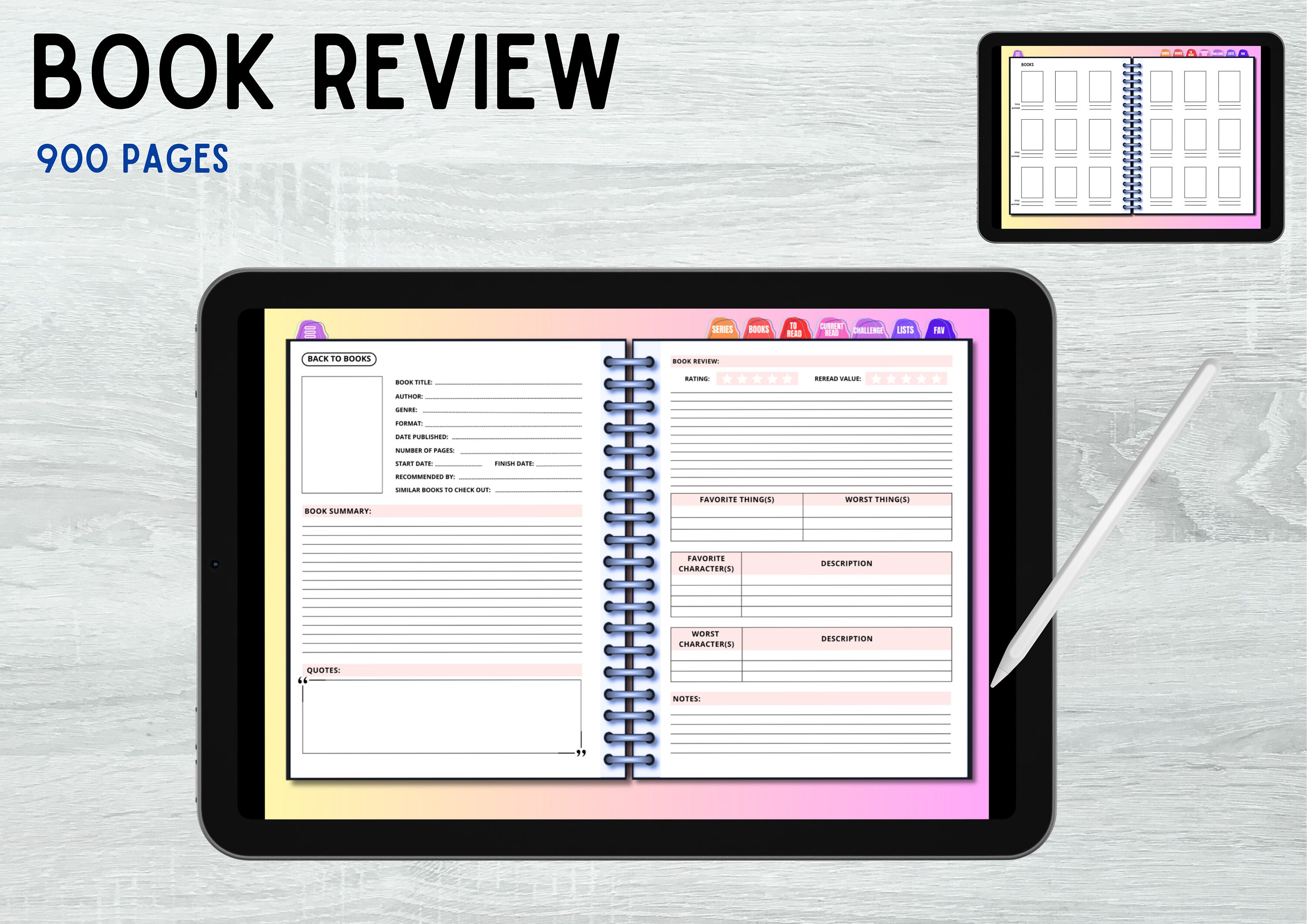 Reading Journal Three Colors Books and Series - Etsy