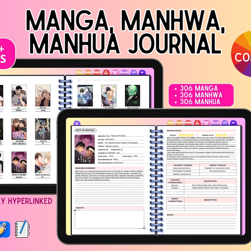 Manhwa Manga Journal - Etsy