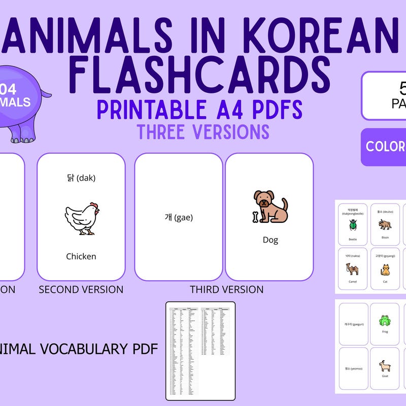 Korean Flashcards - Etsy