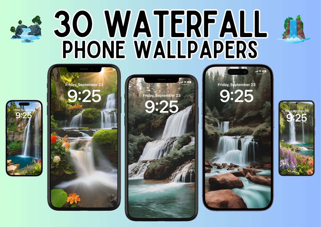 Waterfalls: 30 Wallpapers | Nature-themed Backgrounds, Aesthetic Lock ...