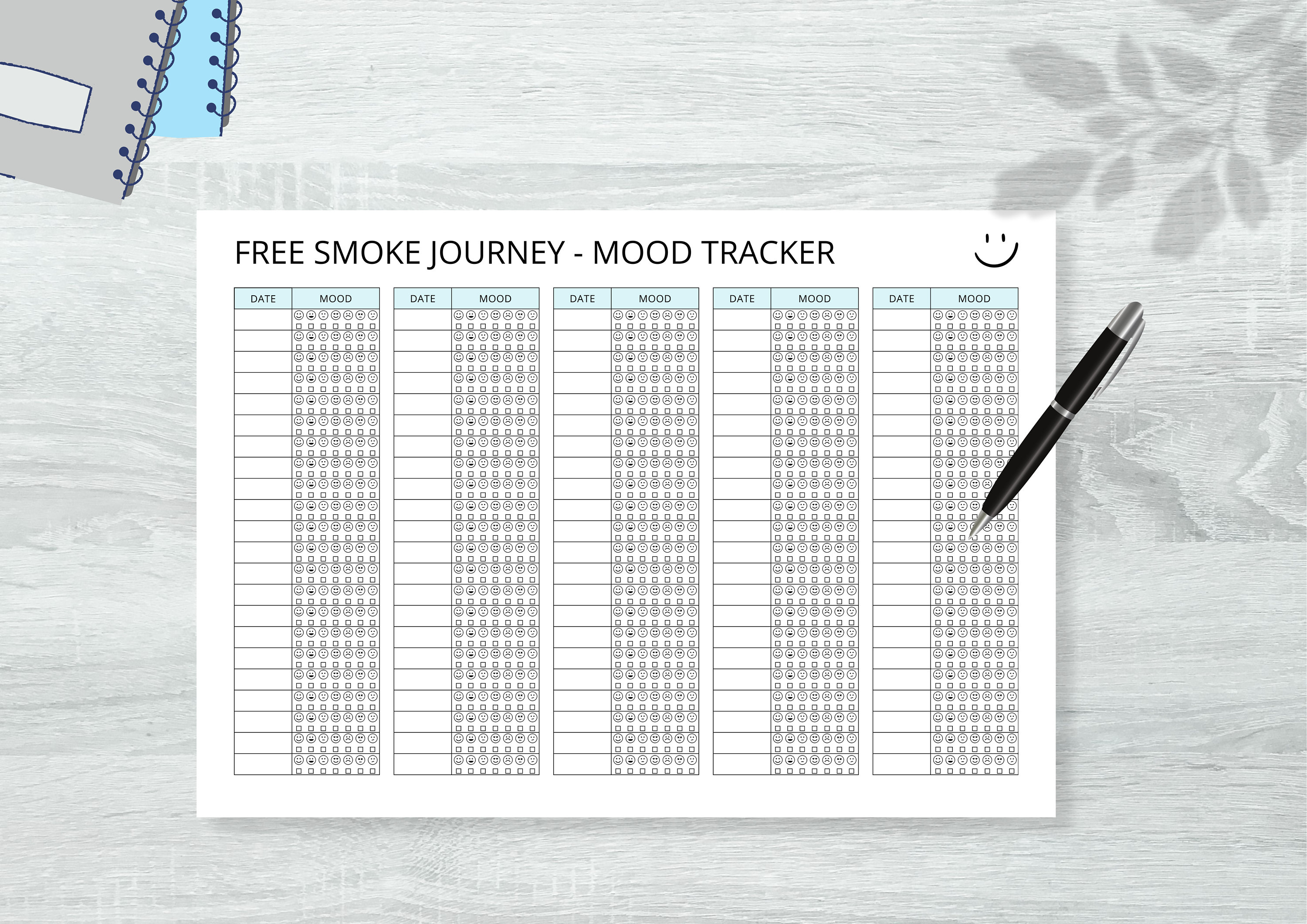 Smoke-free Printable Kit: 30, 60, 90, 120 Days Quit Smoking Challenges ...