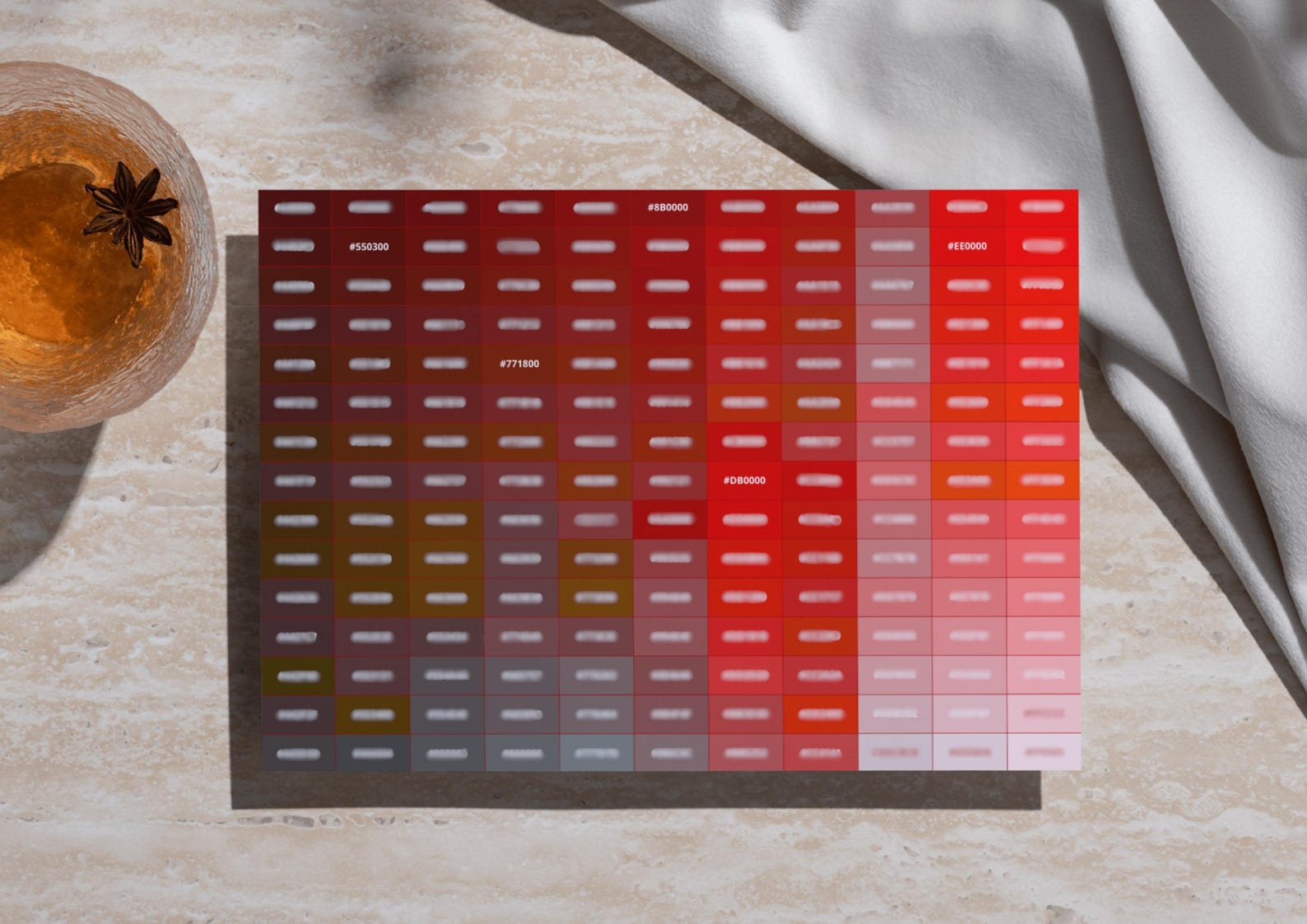 165 Red Shades Hex Code Chart for Branding, Web and Graphic Design ...