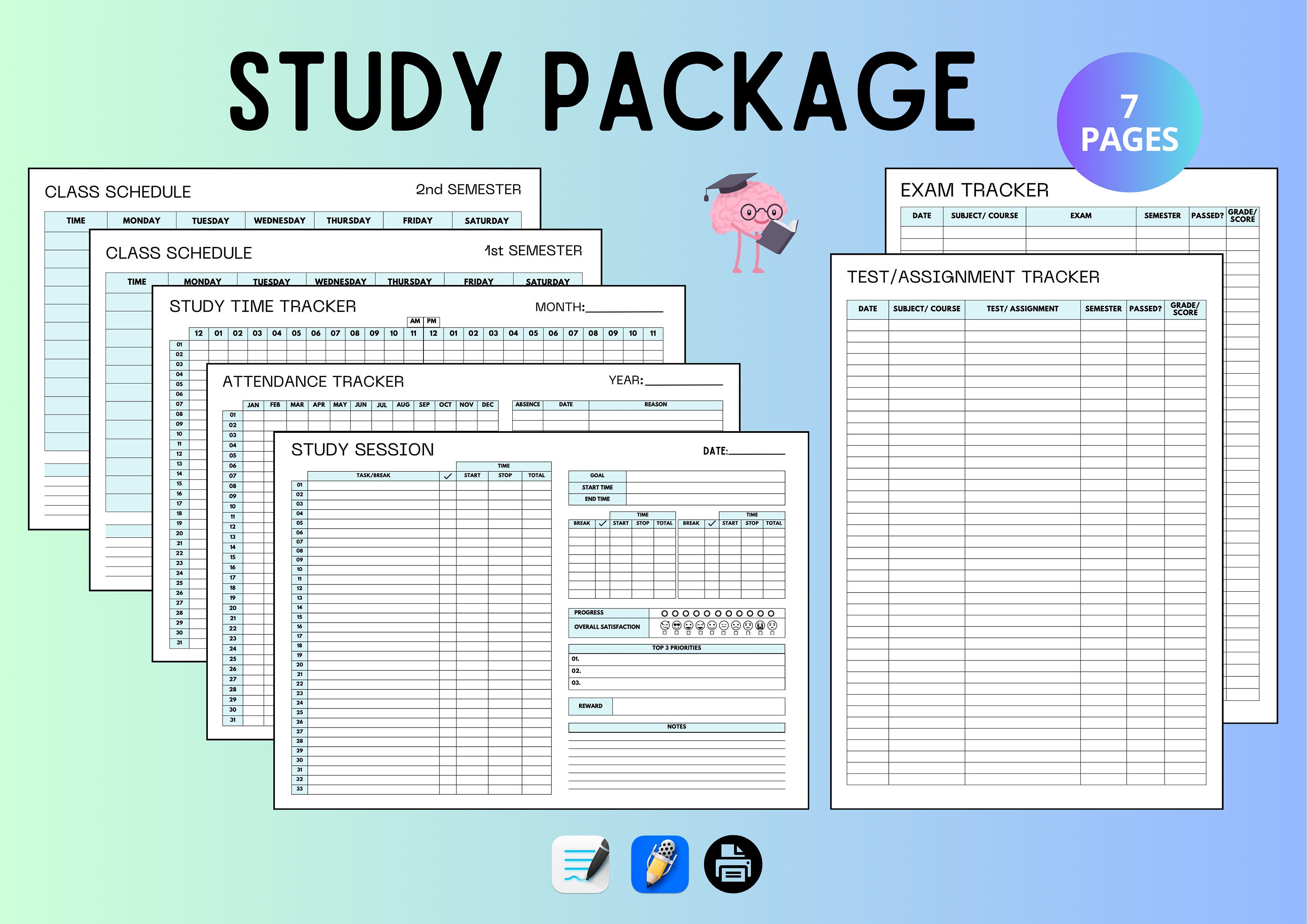 Study Package | Printable - Etsy