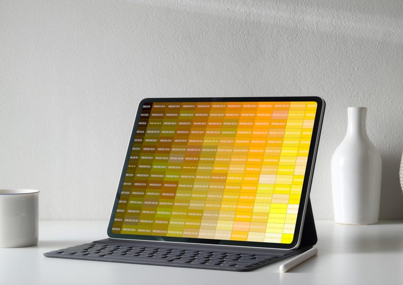 180 RGB Yellow Color Codes | Digital PDF Chart, Printable | 1 Pdf, 3 ...