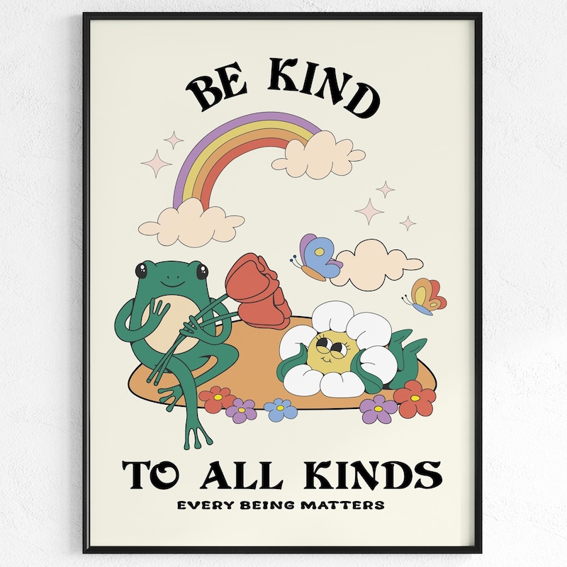 Be Kind Poster - Etsy