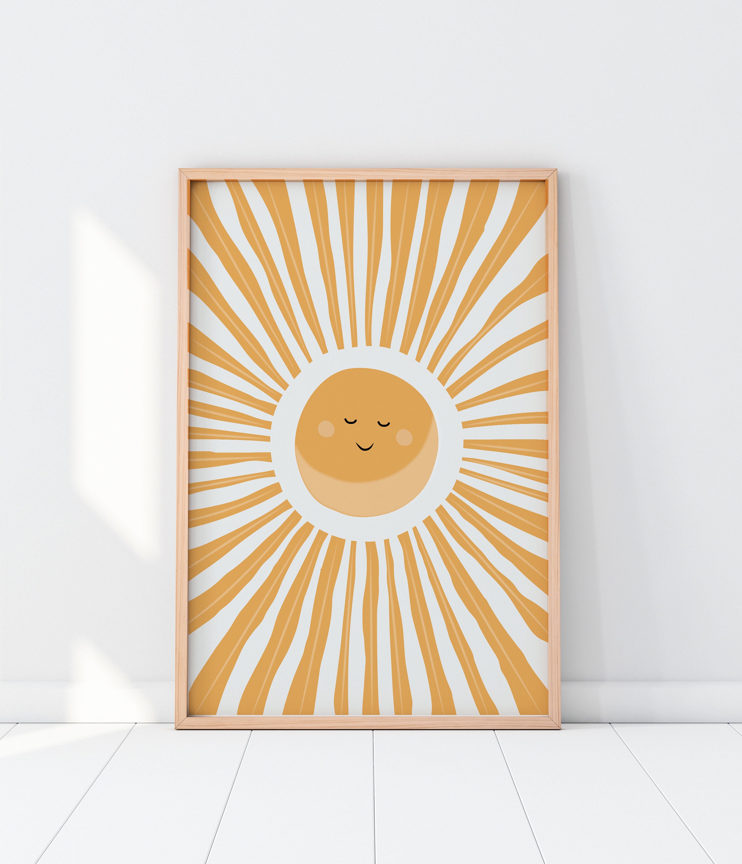 Boho Sun Wall Art, Boho Sun Poster, Watercolor Sun, Kid and Baby ...