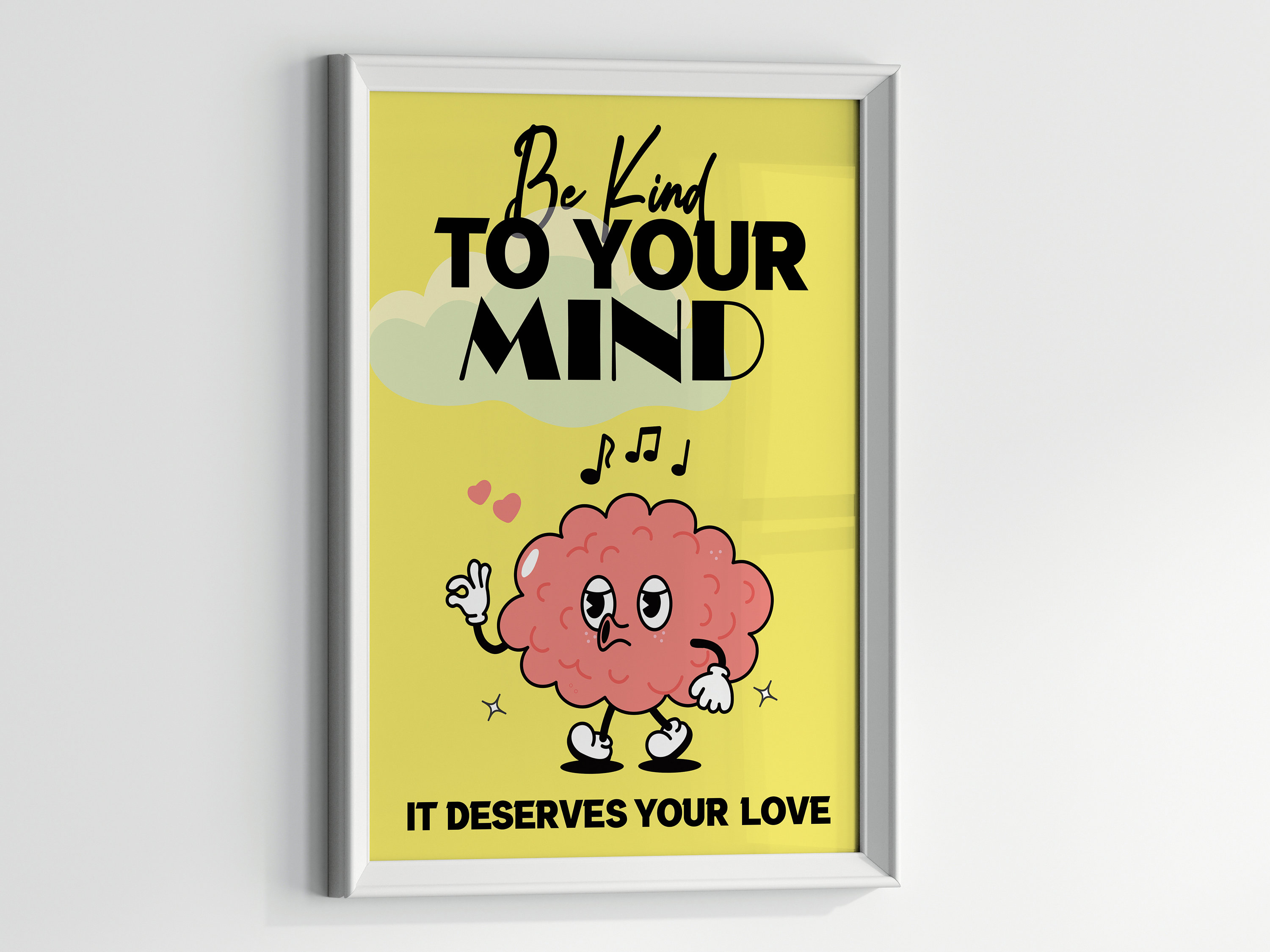 Be Kind to Your Mind Poster, Motivation Quote Home Print, Counselor ...