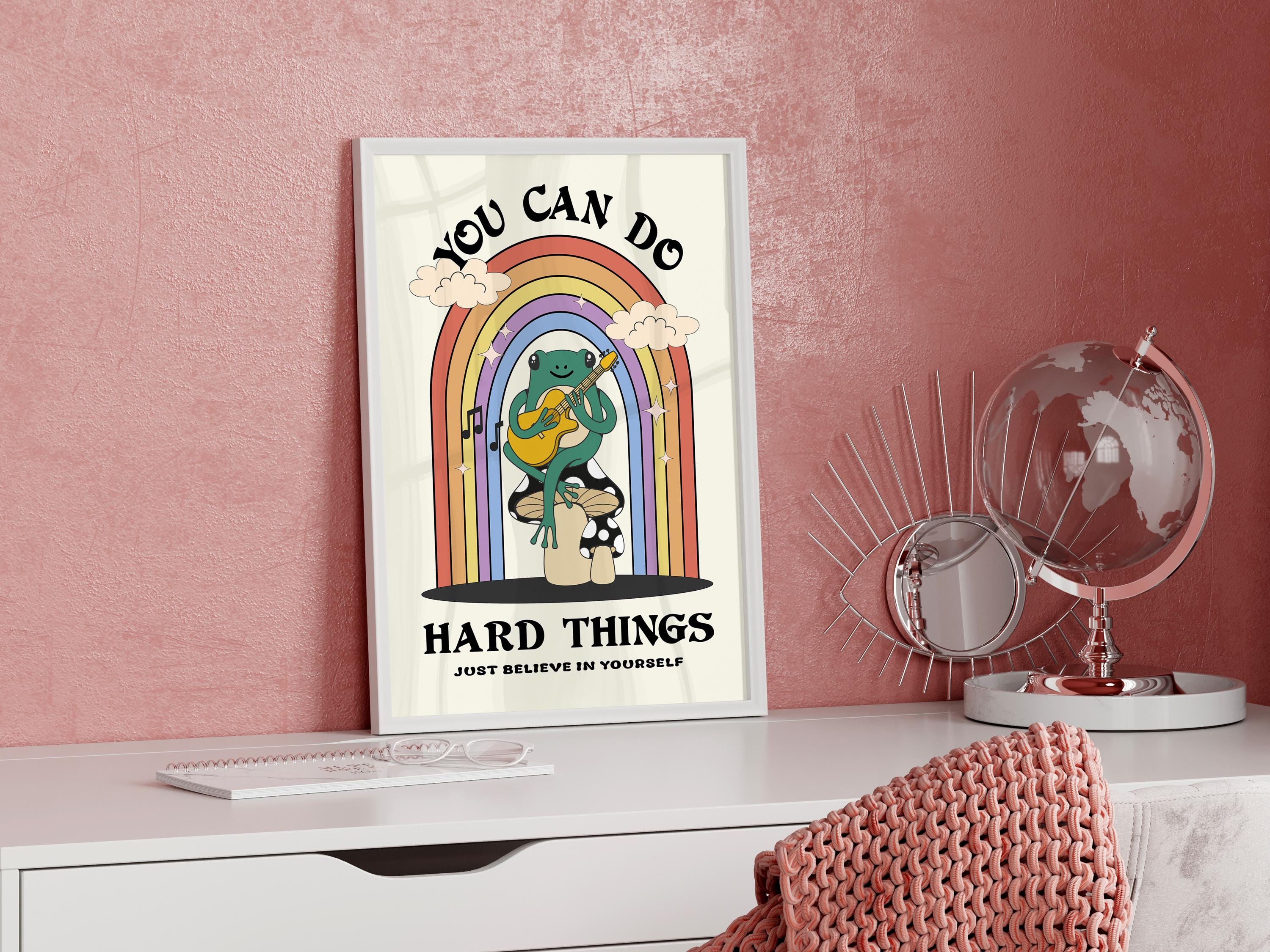 You Can Do Hard Things Classroom Poster | Growth Mindset Wall Art ...