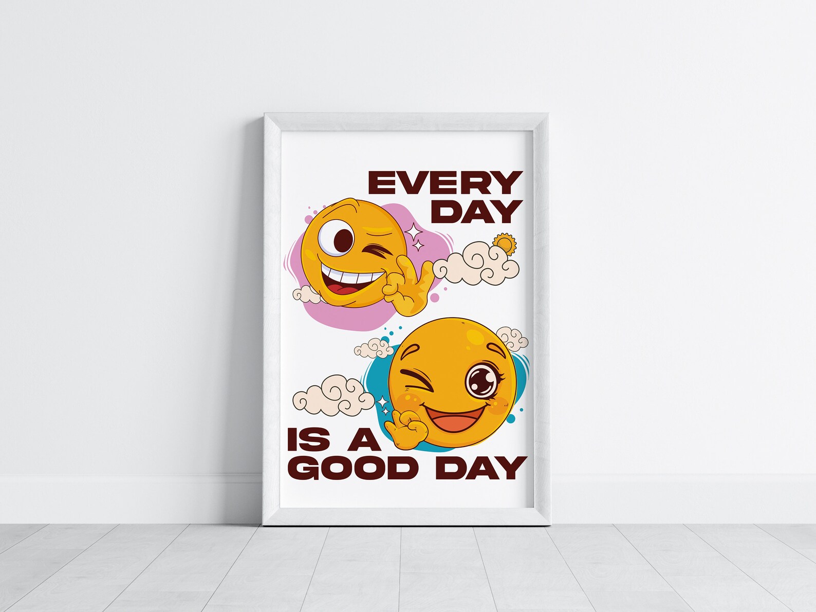 Every Day is a Good Day Poster, Retro Motivation Poster Home Office ...