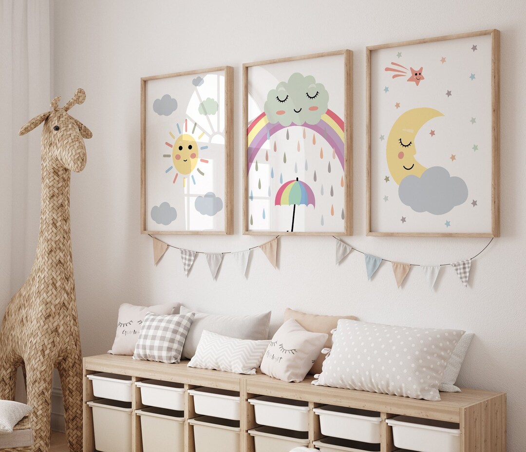 Nursery Print Set of 3, Kid and Baby Printable Art, Kid and Baby Wall ...