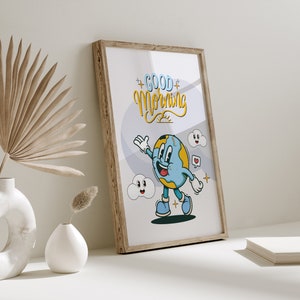 Good Morning Poster, Retro Motivation Poster Home Office, School ...