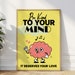 Be Kind to Your Mind Poster, Motivation Quote Home Print, Counselor ...