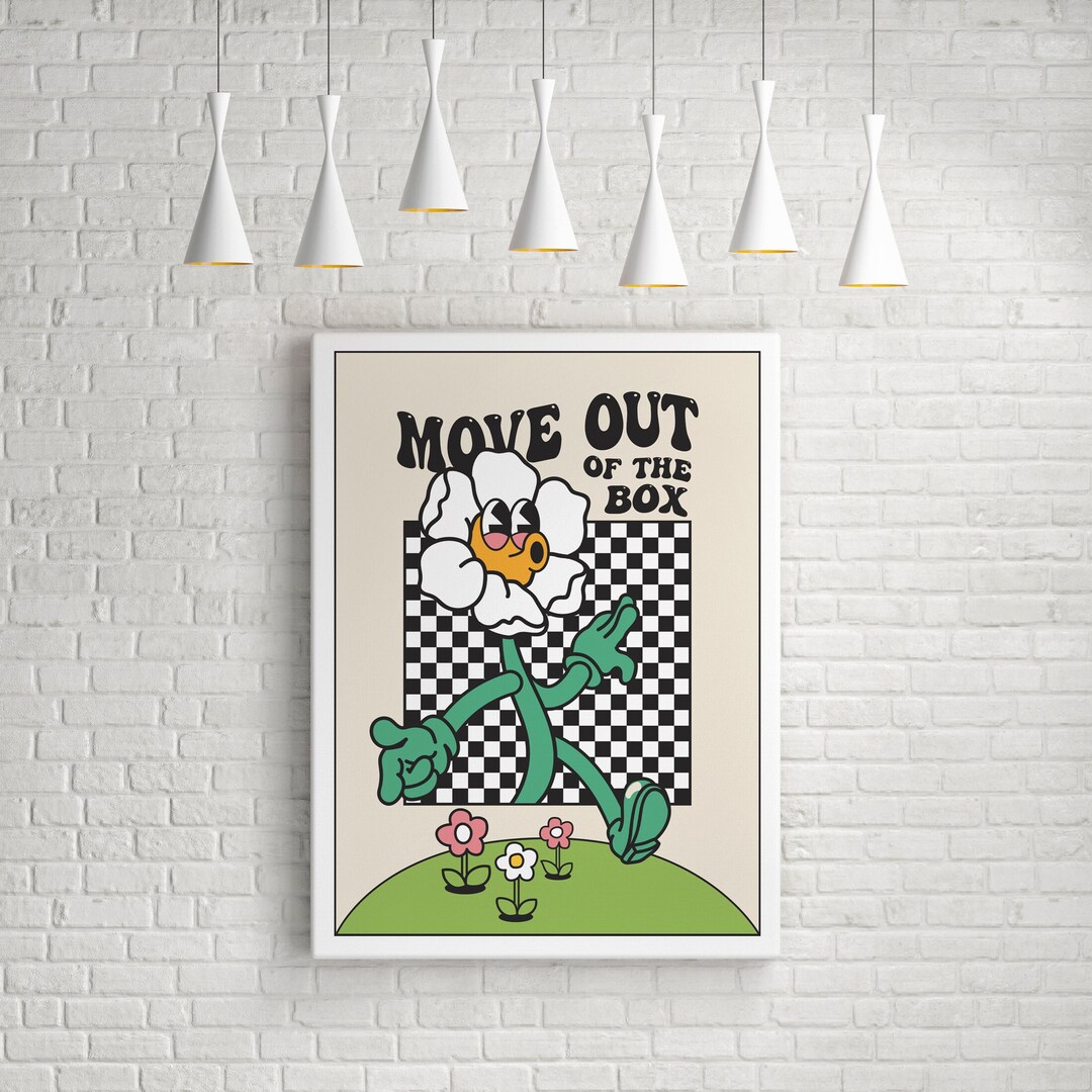 Move Out of the Box Poster, Motivation Poster Home Office, School ...