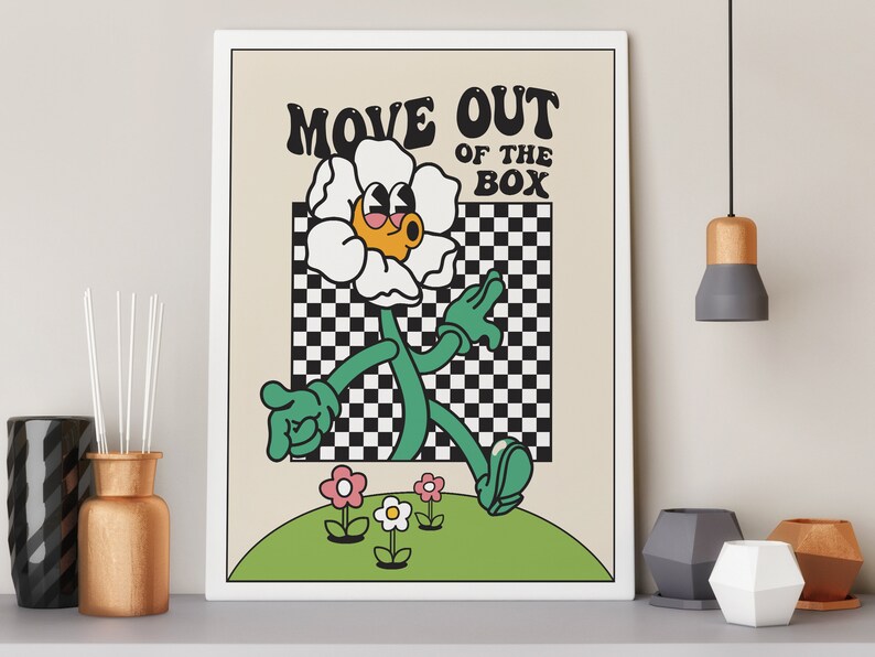 Move Out of the Box Poster, Motivation Poster Home Office, School ...