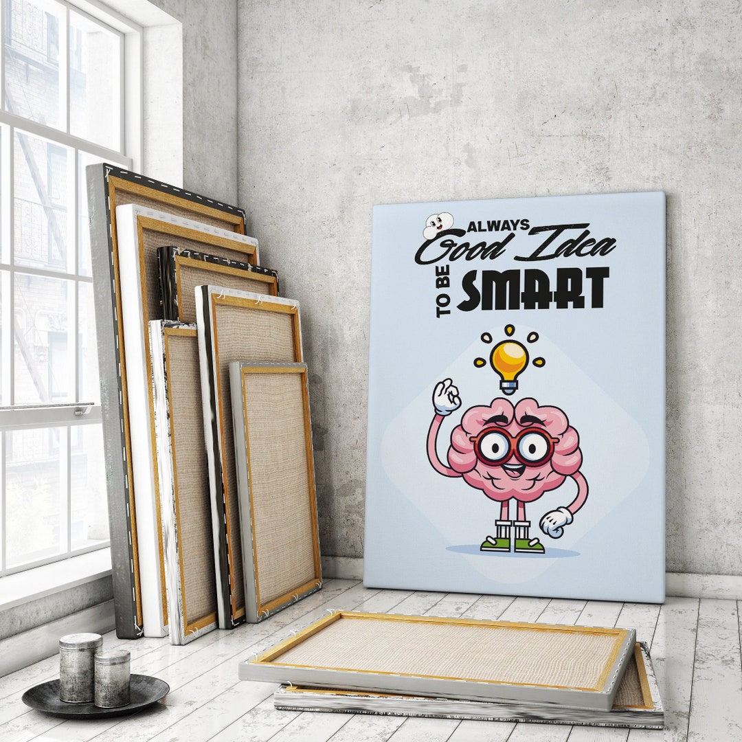 Always Good Idea to be Smart Poster, Retro Motivation Poster, Home ...