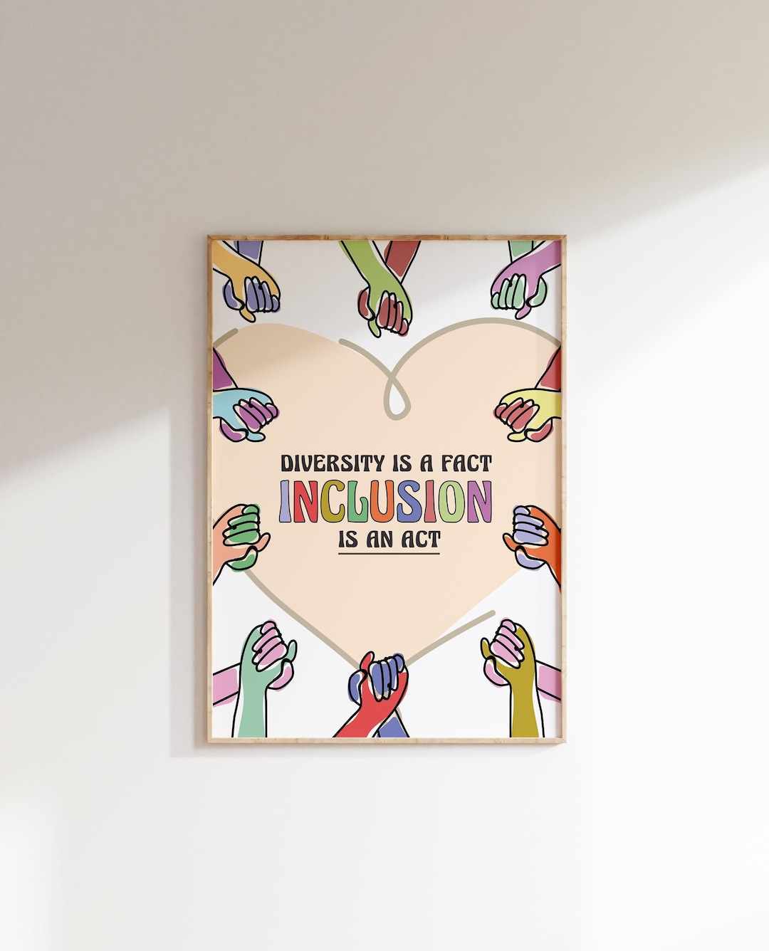 Inclusion Poster, Diversity Poster, DEI Home Office, School Printable ...