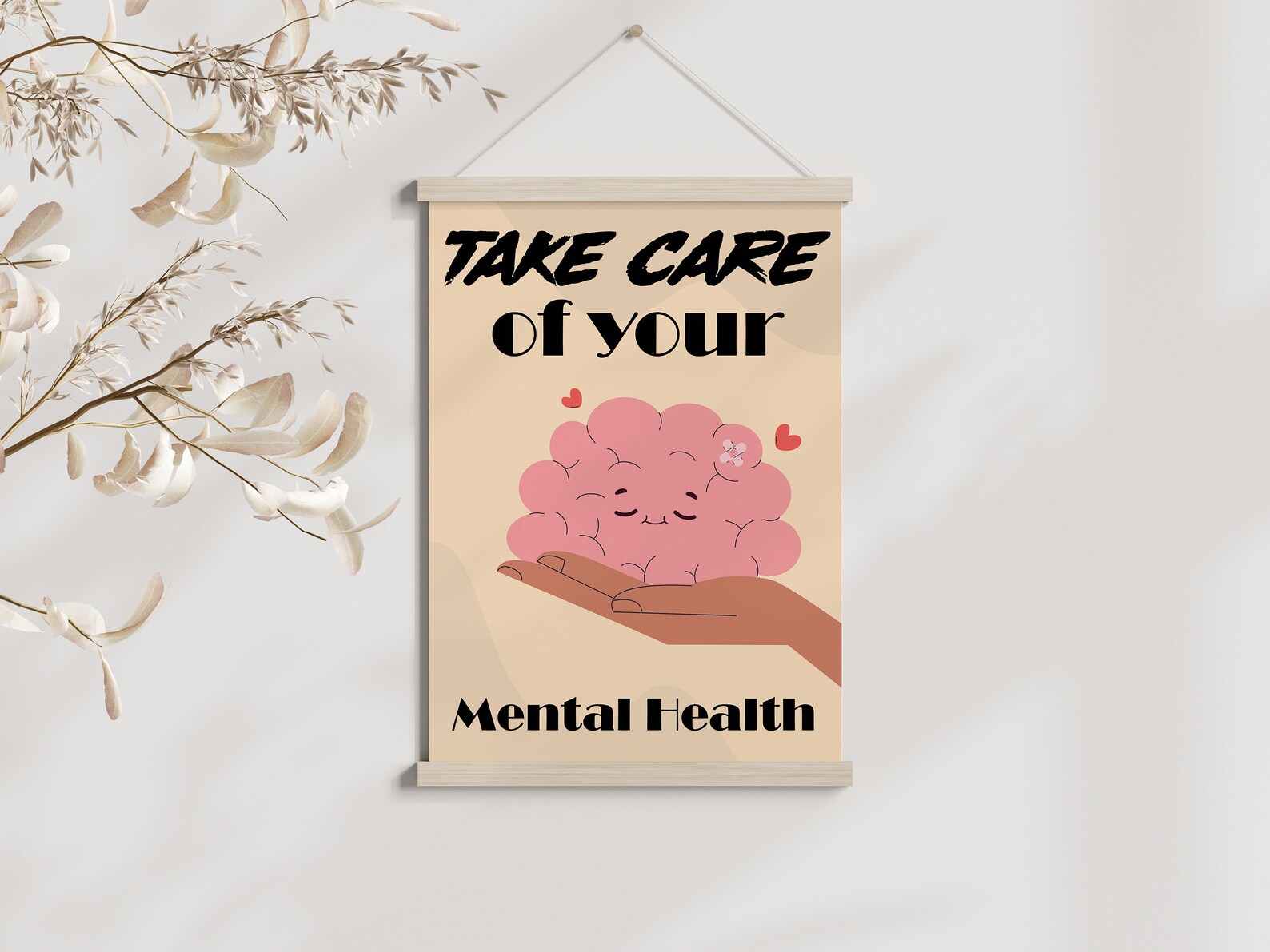 Take Care of Your Mental Health Poster, Councellor Office, Therapist ...