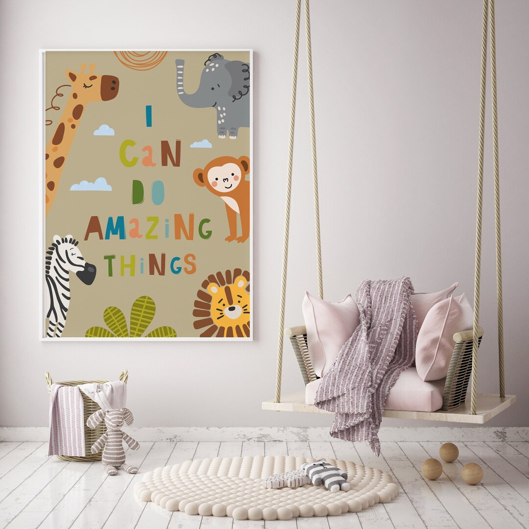 Safari Animal Print With Inspirational Quote, I Can Do Loving Things ...