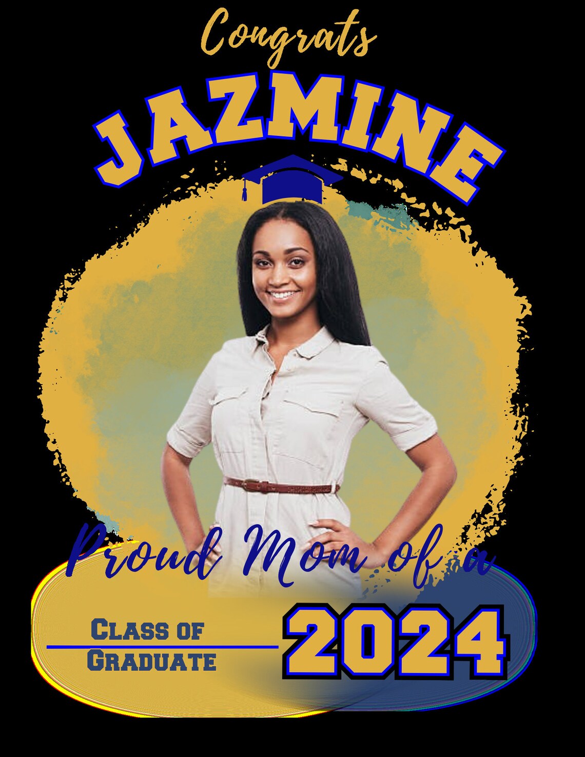 Graduation T Shirt Template 4 Bundle Class of 2024 Editable in Canva ...