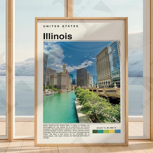 Illinois Poster - Etsy