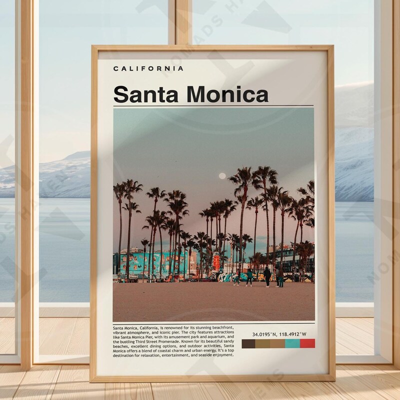 Santa Monica Poster - Etsy
